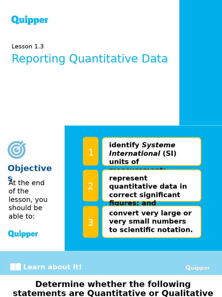 Science 7 1.3 Reporting Quantitative Data | PDF | International System ...