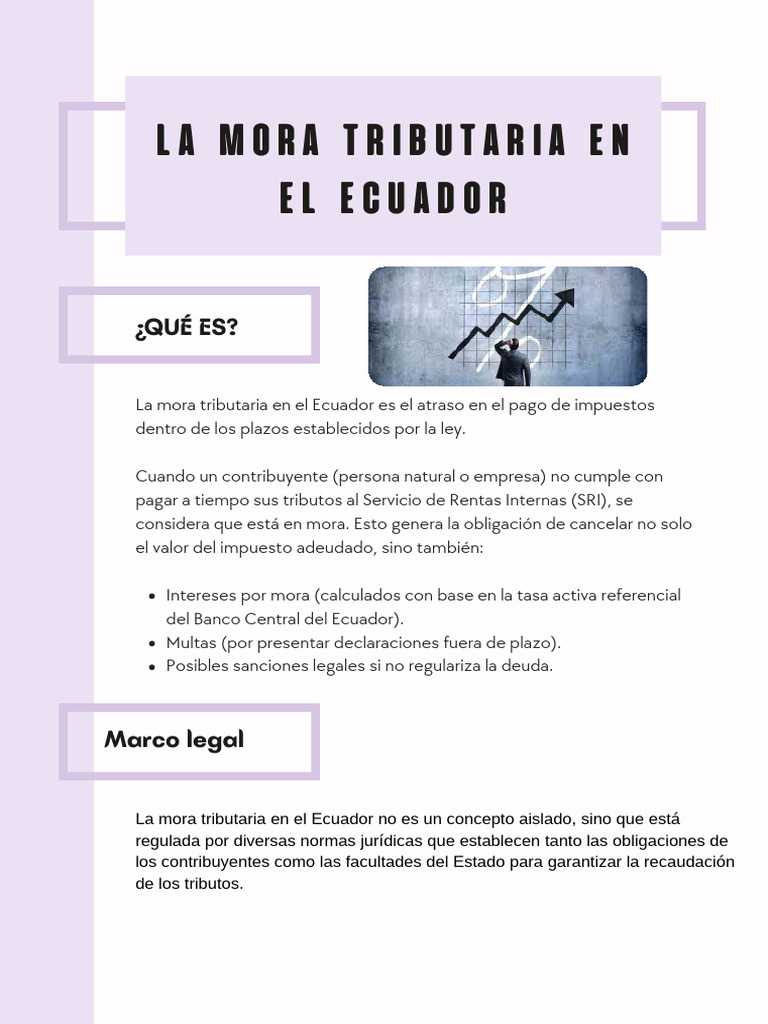 Mora Tributaria en Ecuador: Impacto y Consecuencias | PDF | Impuestos ...