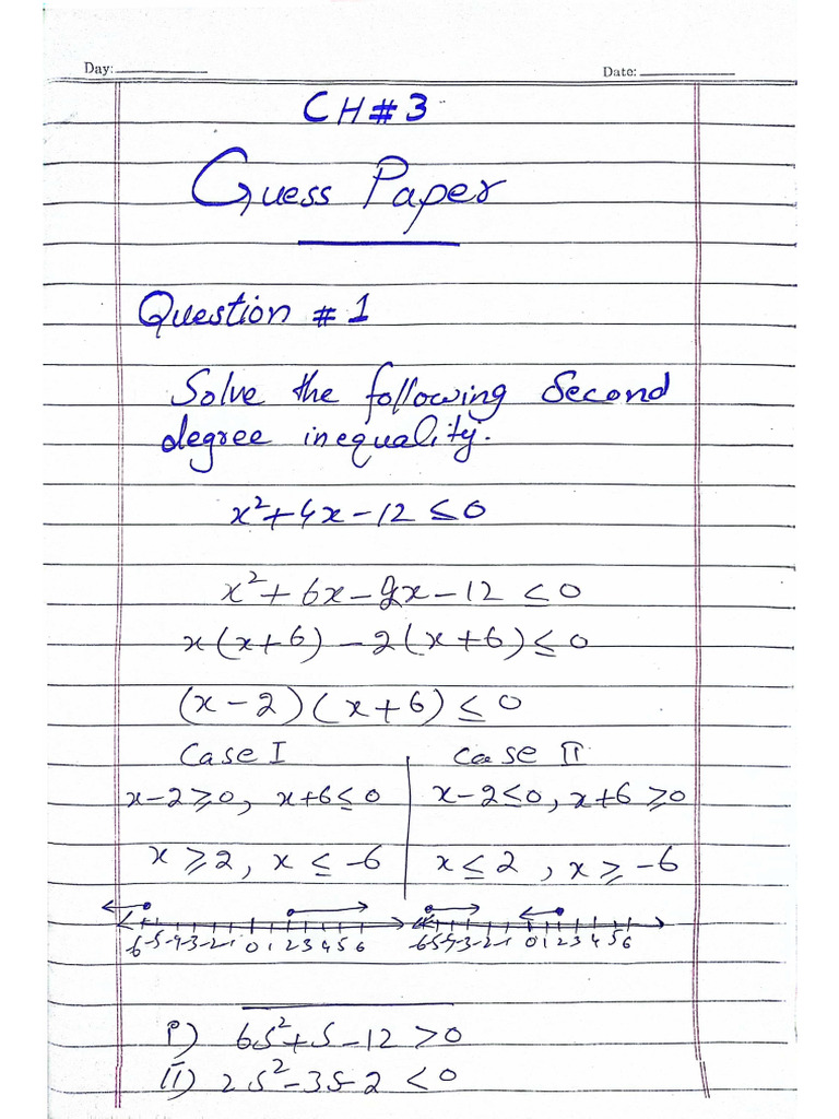 Chapter 3 Guess Paper | PDF