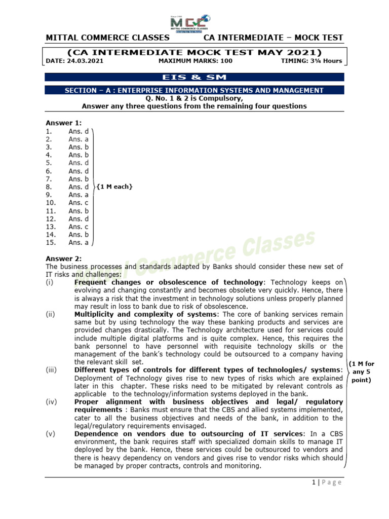 EIS-SM English Answer 24.03.2021 | PDF | Databases | Cloud Computing
