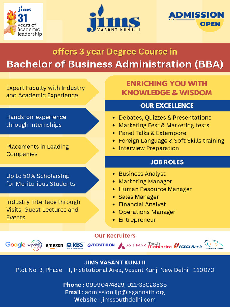 BBA Degree Course with Scholarships | PDF