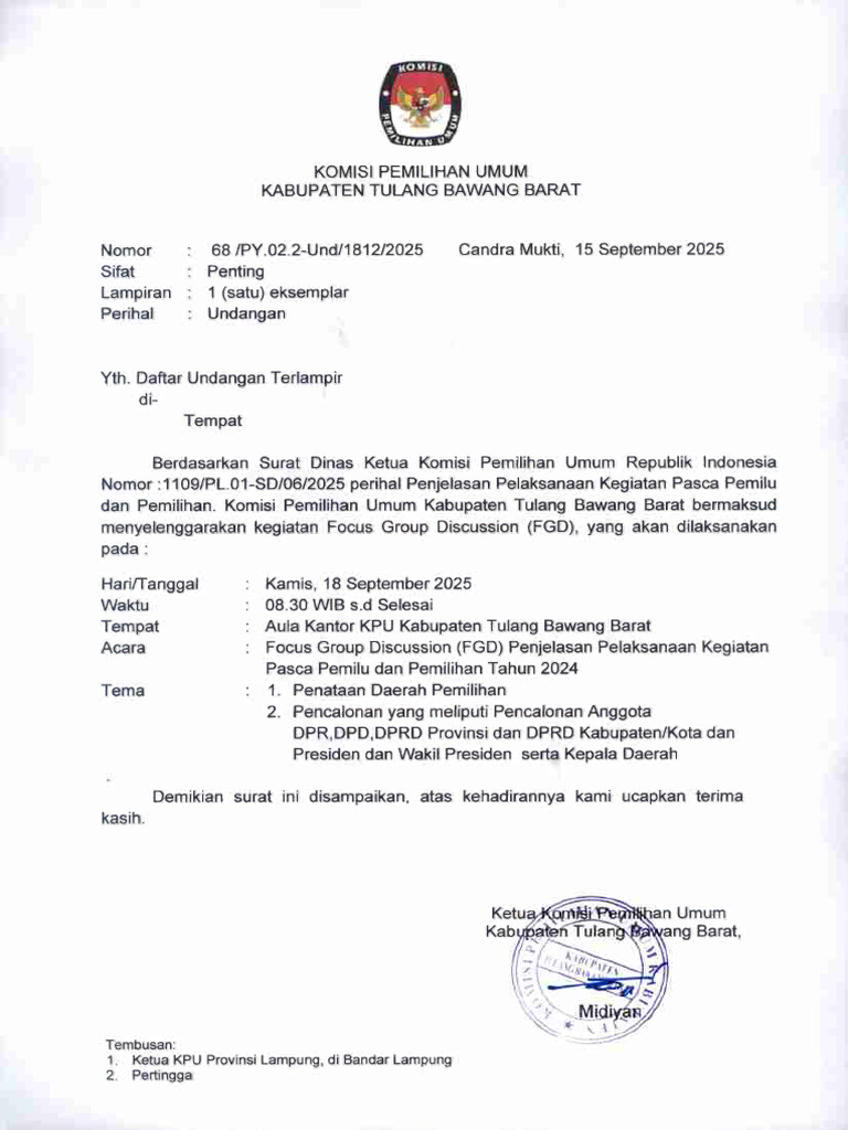Undangan FGD Eksternal | PDF