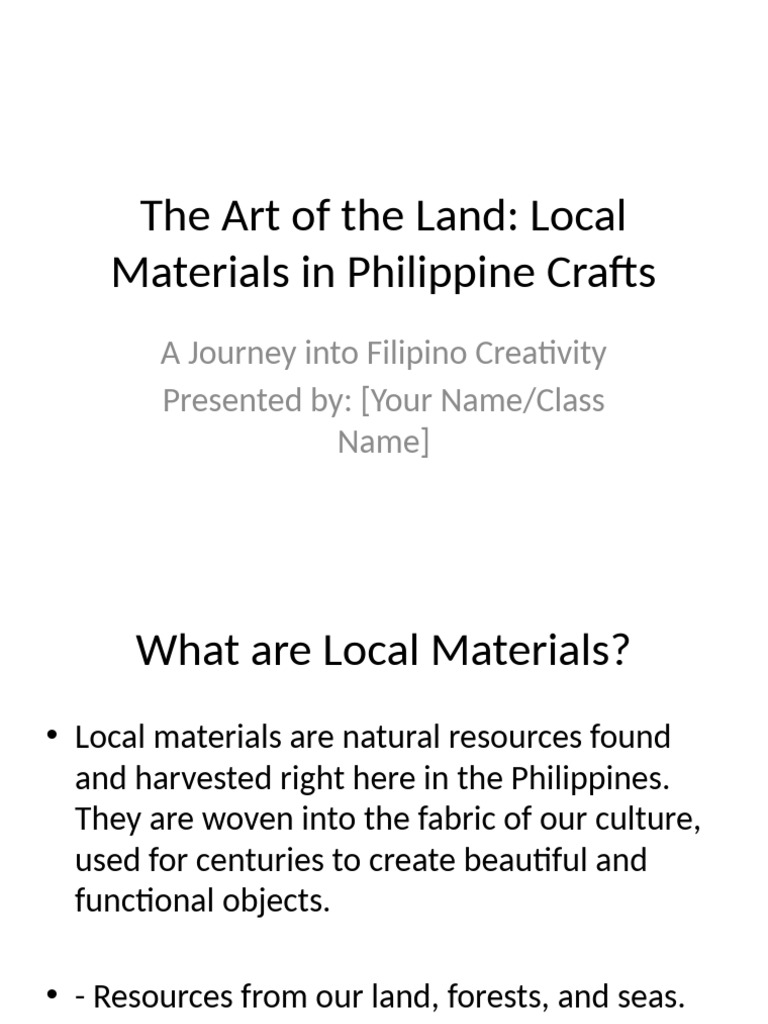 Bamboo and Local Materials in Crafts | PDF | Bamboo