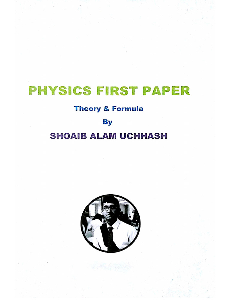 HSC Physics 1st Paper All Formula | PDF