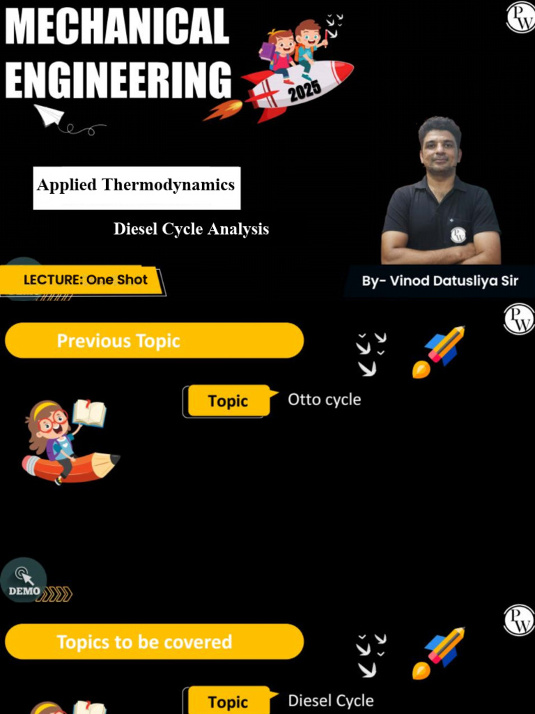 Diesel Cycle Analysis Class Notes Pdf