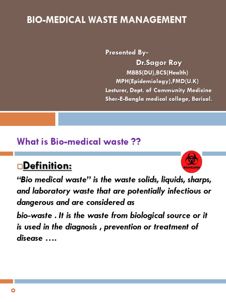 Bio-Medical Waste Management Guide | PDF | Waste | Microbiology