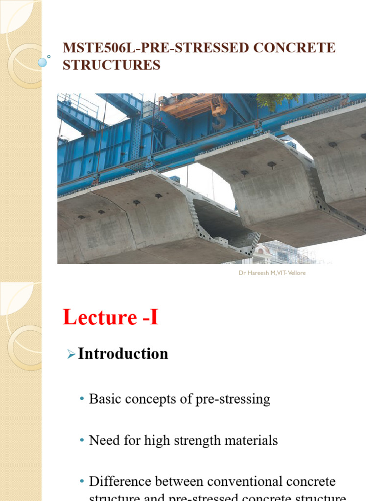 MSTE506L Prestressed Concrete Structures - Lecture Notes | PDF | Beam ...