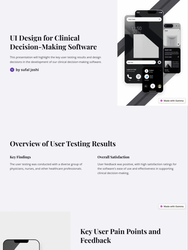 UI Design For Clinical Decision Making Software | PDF | Usability ...