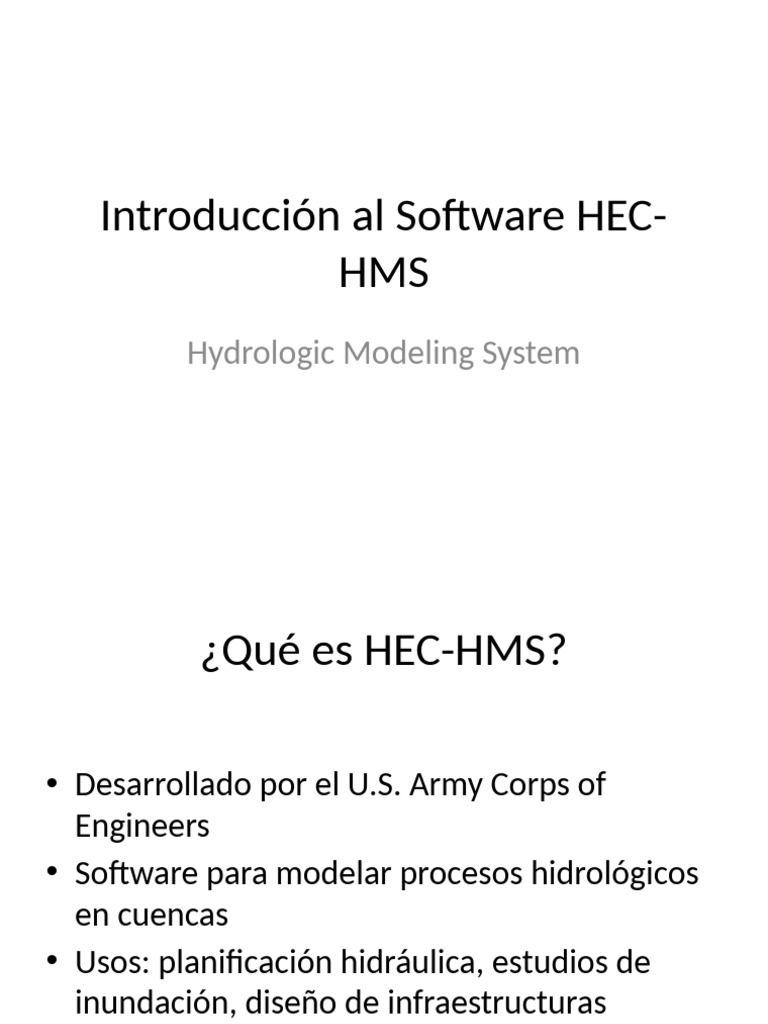 Introducción a HEC-HMS: Modelado Hidrológico | PDF