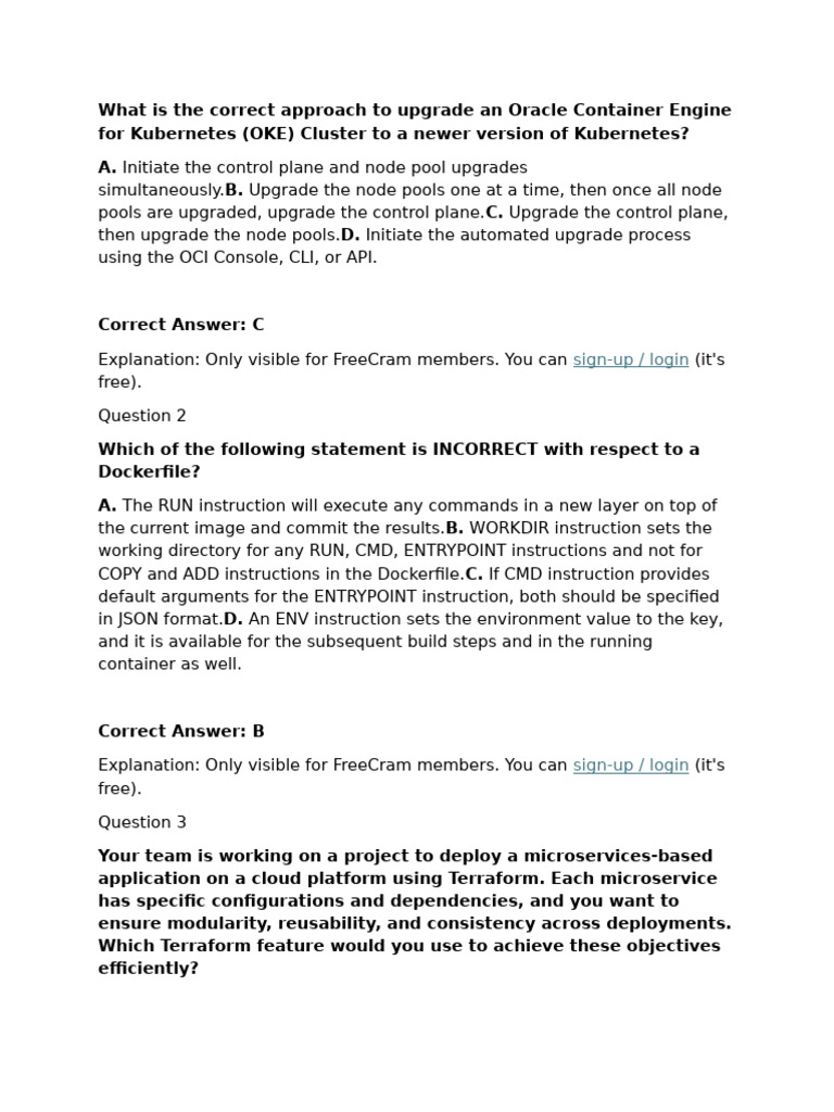 Oracle Cloud Infrastructure 2025 Architect Associate | PDF | Software Repository | Cloud Computing