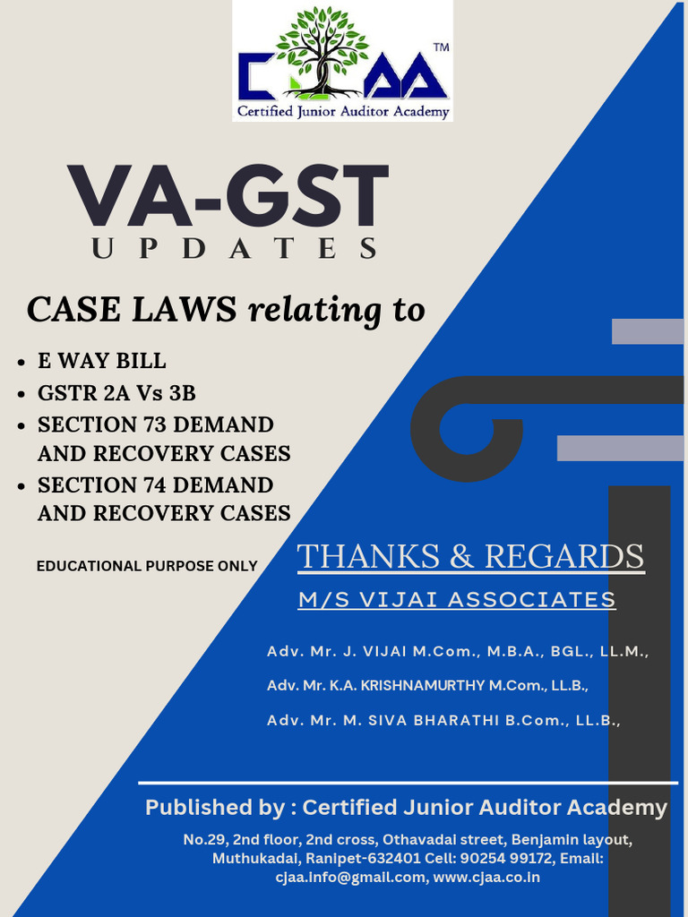 Final GST Case Law Book | PDF | Appeal | Judgment (Law)