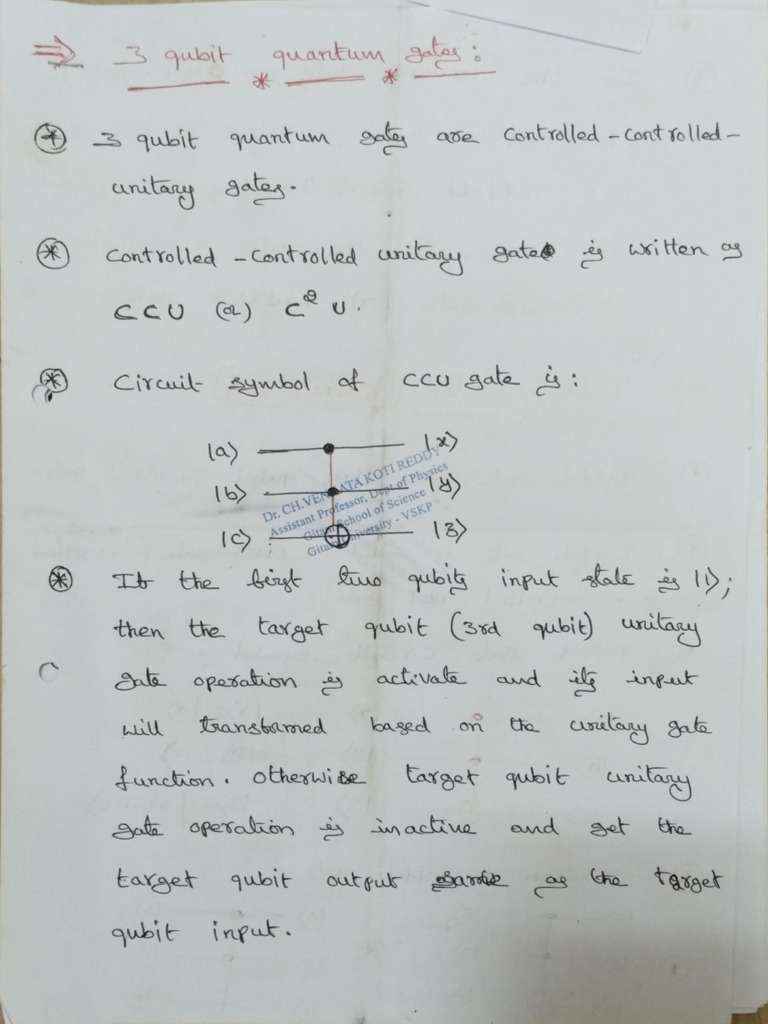 Quantum Computing Unit-3 | PDF | Theoretical Computer Science | Quantum Mechanics