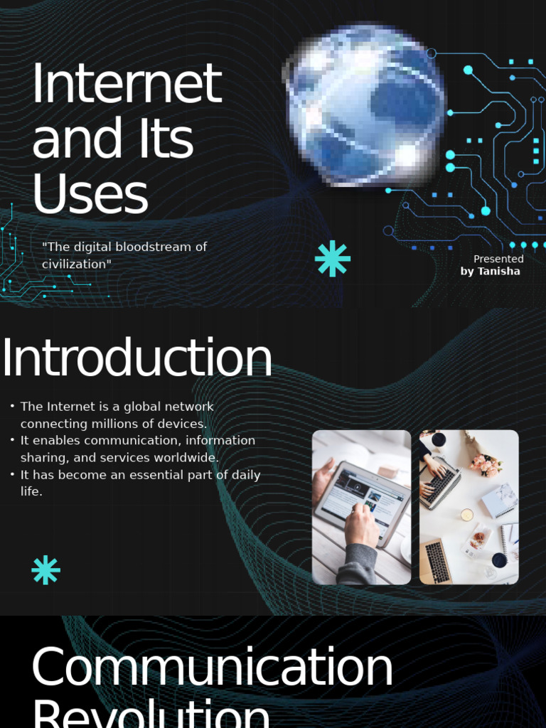 Internet and Its Uses - Tanisha | PDF