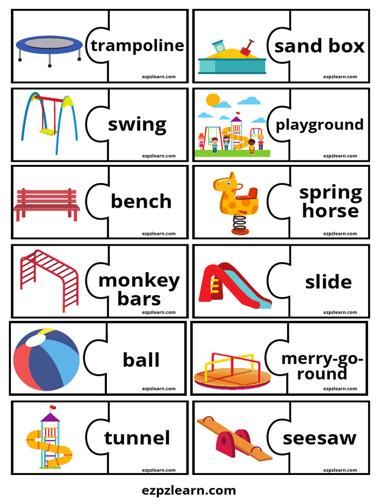 Playground Puzzle Match Game | PDF
