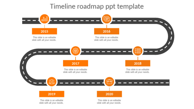46246-Timeline Roadmap PPT Template-Orange | PDF