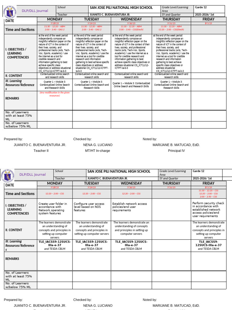 Reflection Journal Sample Template | PDF | Cyberspace | Learning