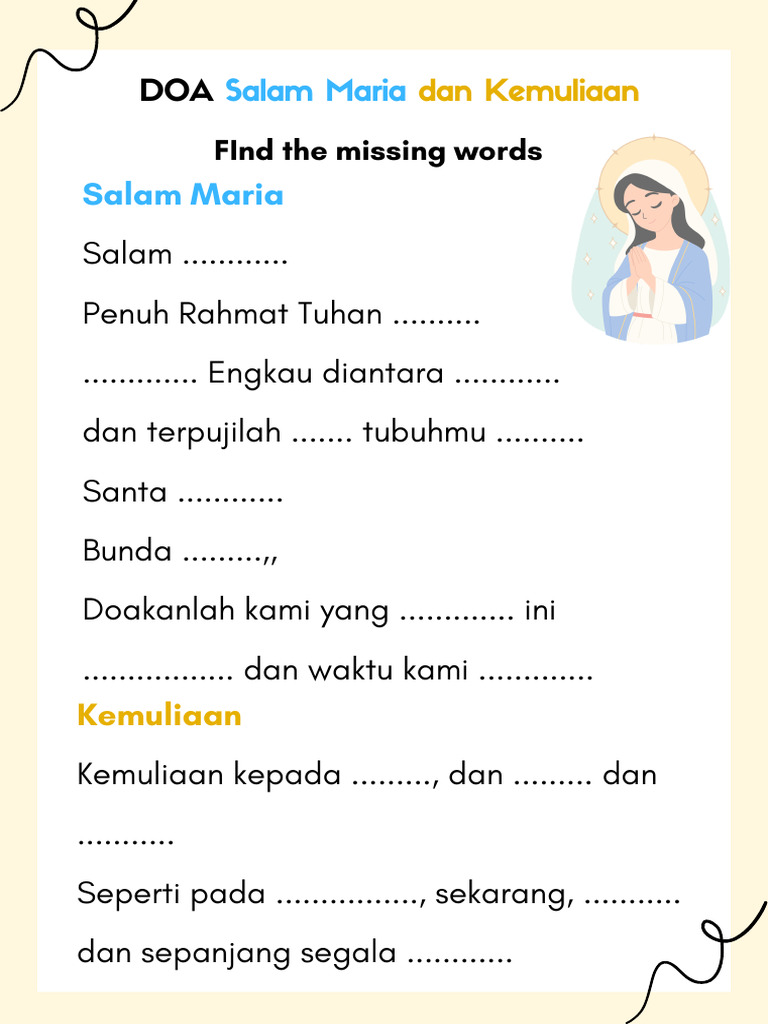 Doa Salam Maria dan Kemuliaan | PDF