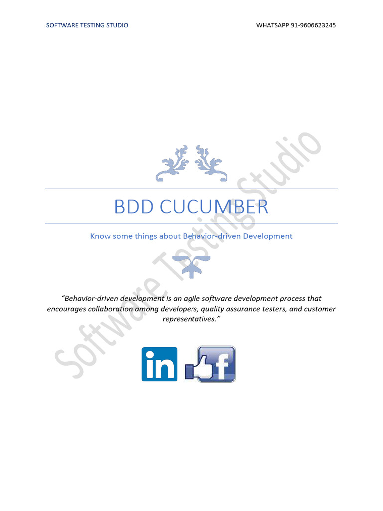 STS Learning BDD-Cucumber | PDF