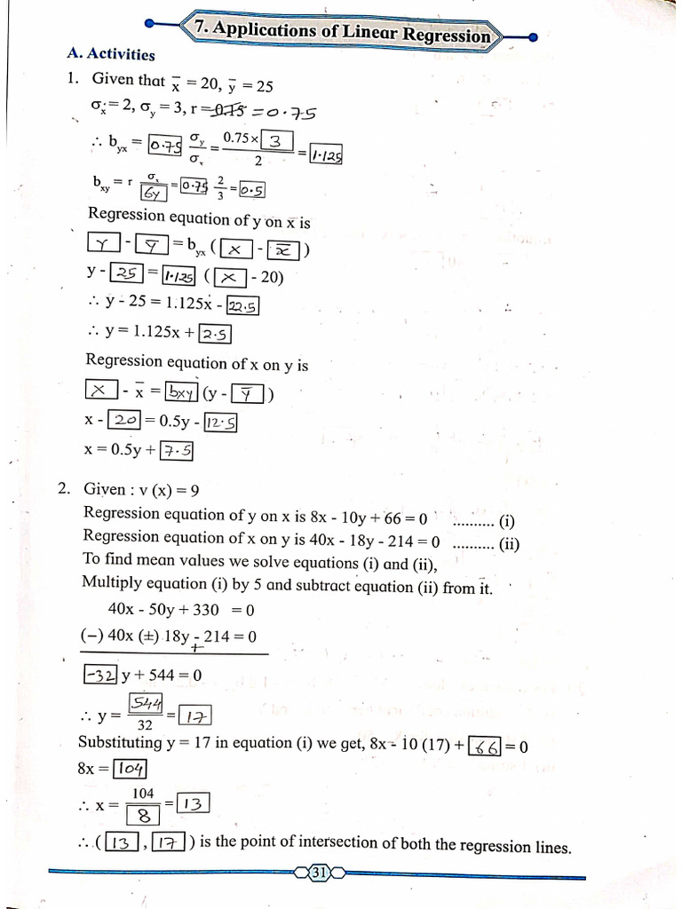 XII - Practical No 7. Applications of Linear Regression | PDF