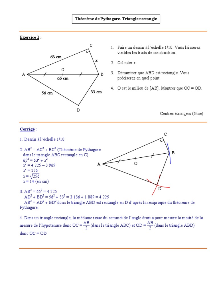 Pythagore - Triangle Rectangle | PDF | Triangle | Mathématiques élémentaires