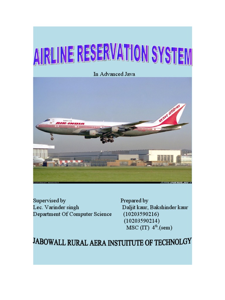 Airline Reservation System | PDF | Java (Programming Language) | Relational Database