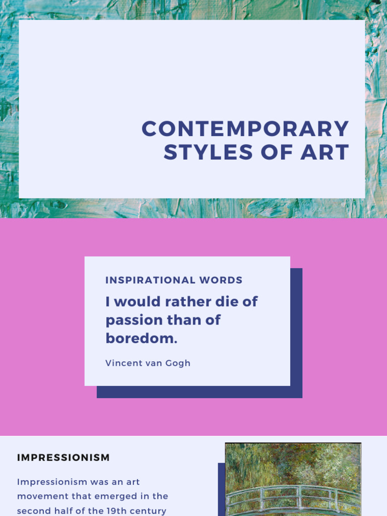 Overview of Contemporary Art Styles | PDF | Impressionism | Cubism