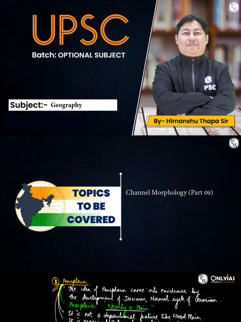 036 Geomorphology Channel Morphology (Part 09) Class Notes | PDF