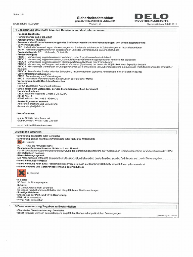 Delo ML 5349 | PDF