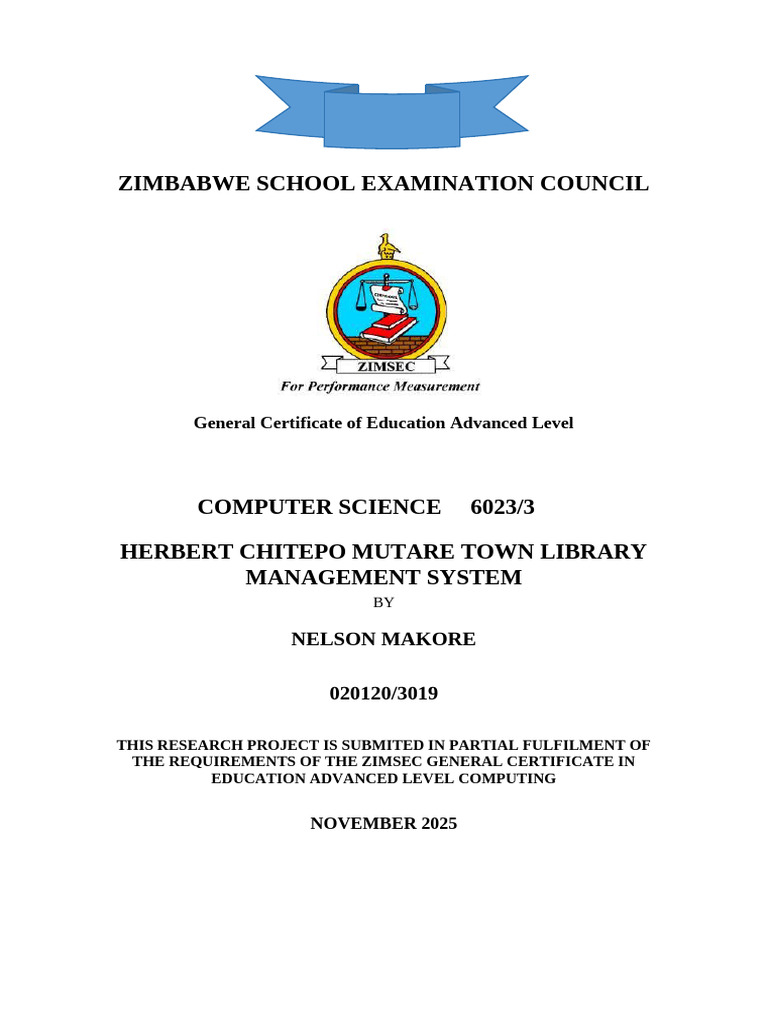 Library Management System Research Project | PDF