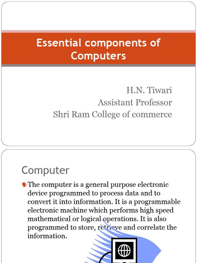 Essential Computer Components Explained | PDF | Computer Program ...