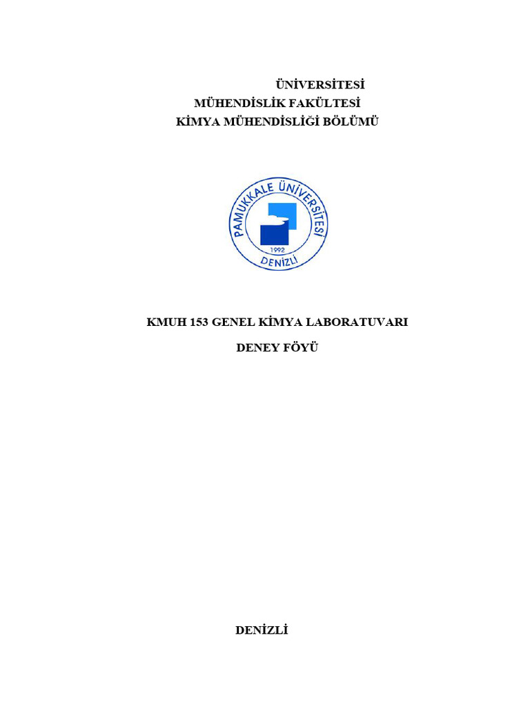 Genel Kimya Lab Föyü | PDF