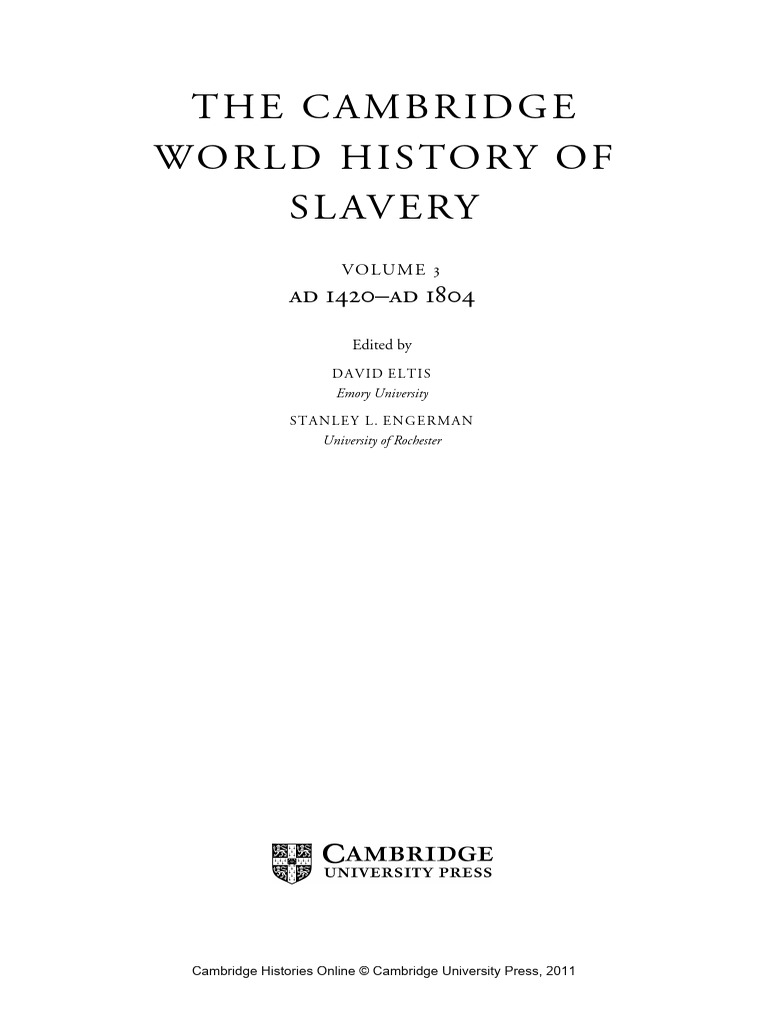 Maps and Figures From David Eltis (Editor), Stanley L. Engerman (Editor ...