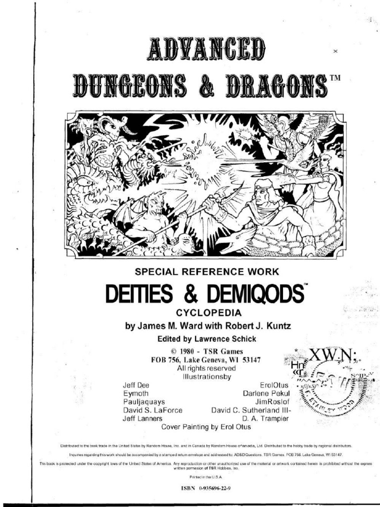 Tsr02013 - Deities and Demigods | PDF