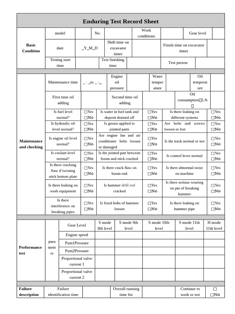 Att 2 - Enduring Test Record Sheet | PDF | Valve | Mechanical Engineering