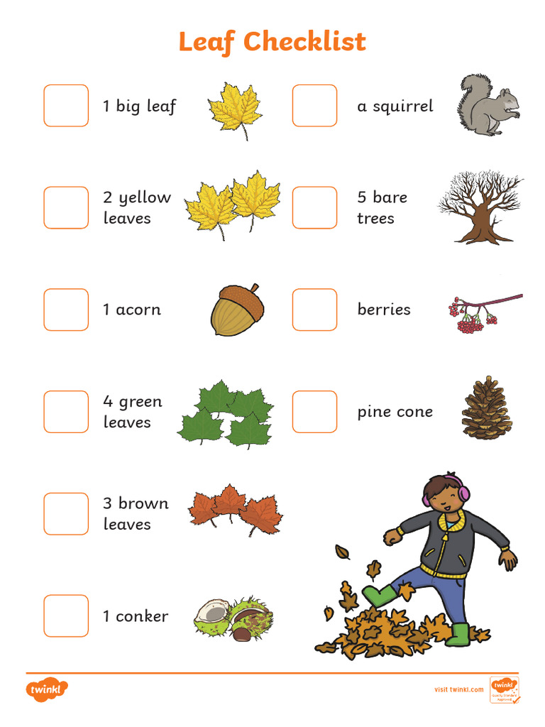 Leaf Hunt Checklist | PDF