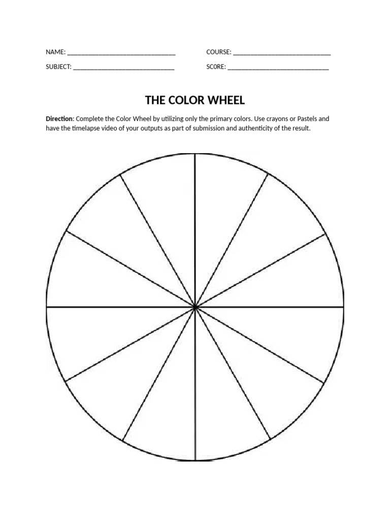 Color Wheel Project Instructions | PDF