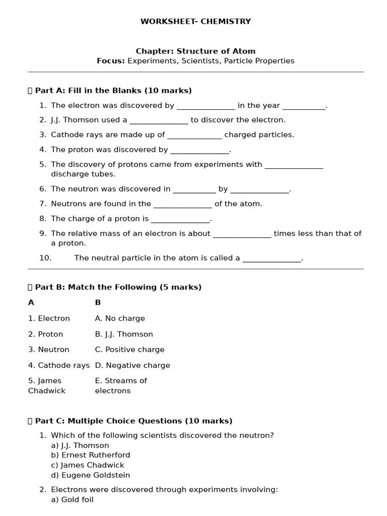 B - Discovery of Subatomic Particles | PDF | Electron | Proton
