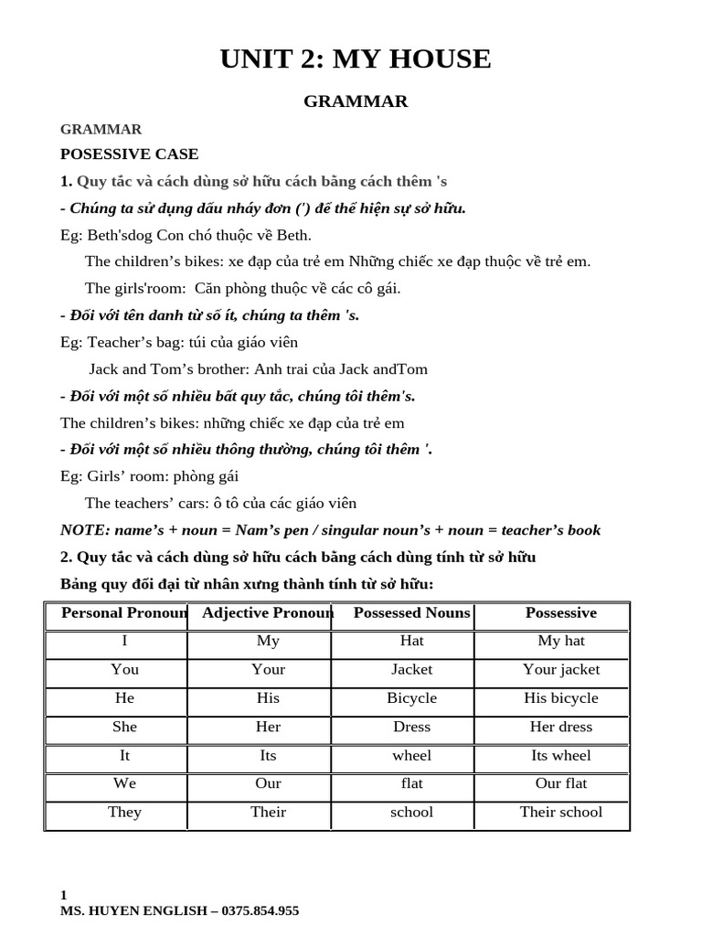 Unit 2 My Home | PDF