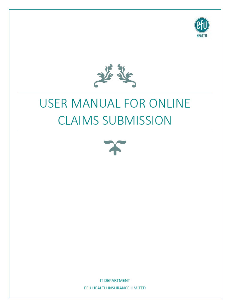 Online Claims Submission User Manual | PDF | Radiology | Receipt