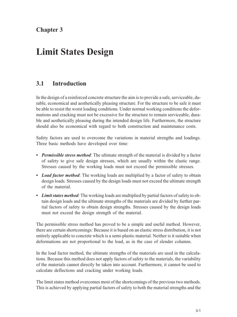 Limit States Design in Concrete Structures | PDF | Bending | Strength ...