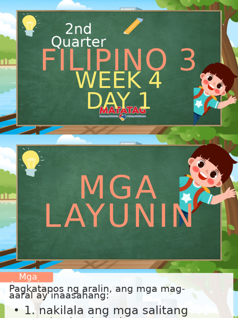 Filipino 3 Week 4 Day 1 | PDF