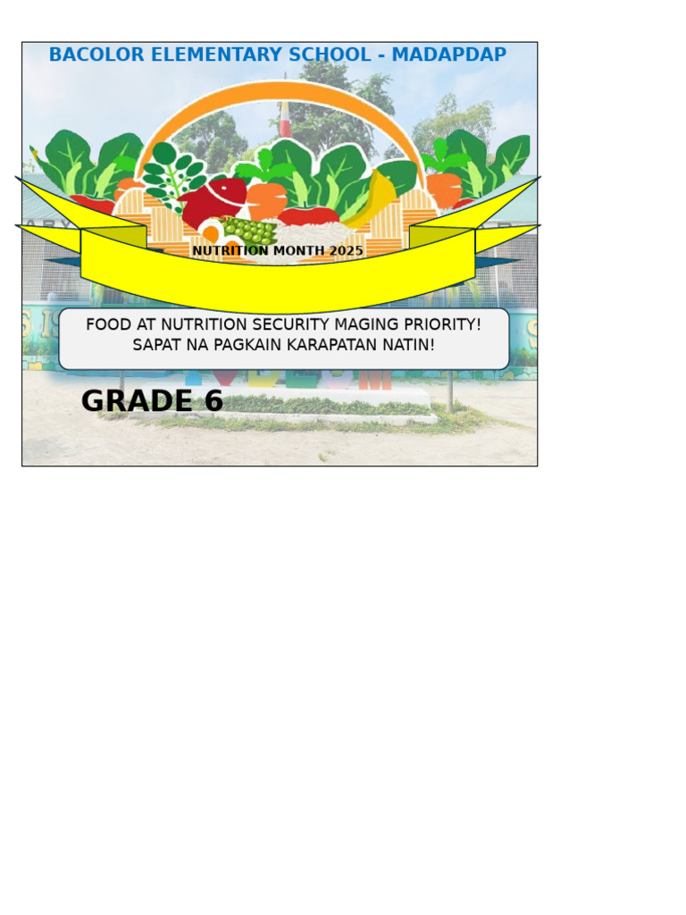 Nutrition Month Grade 6 | PDF
