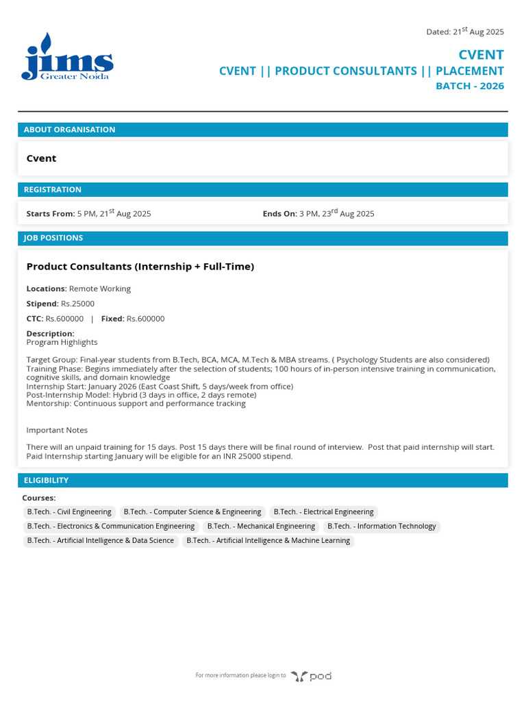 Cvent - Product Consultants - Placement 2025 08 21T11 - 31 - 46.892120 ...