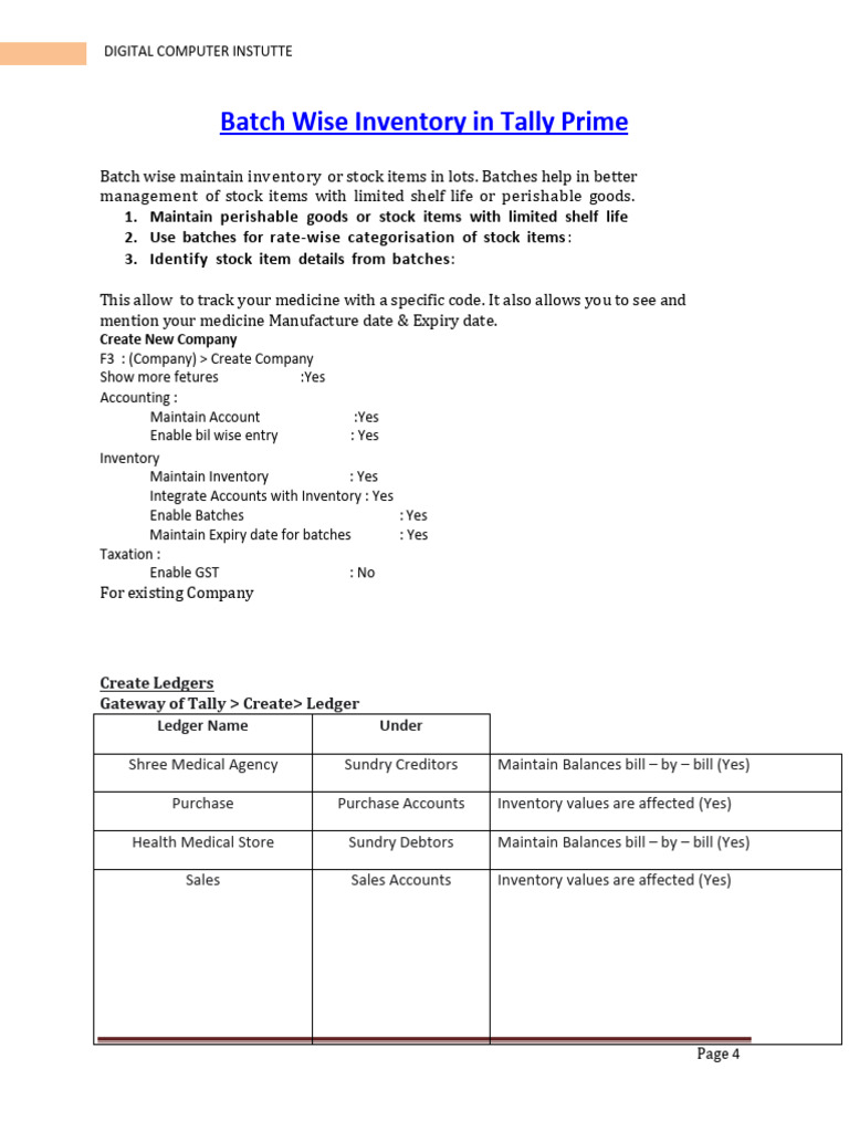 Batch Wise Entry | PDF | Inventory