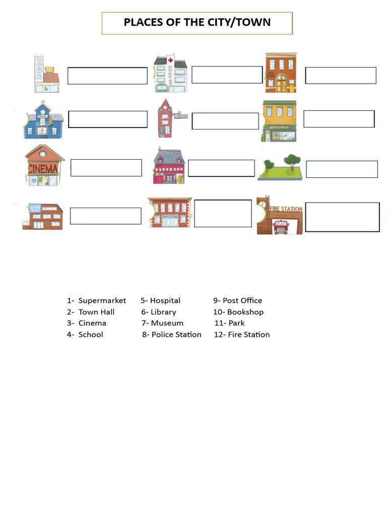 Science - Places of The Town 2º Primaria | PDF