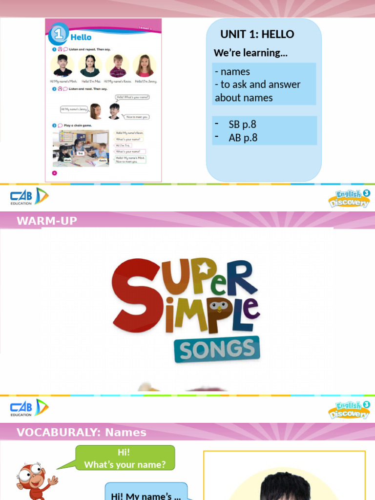 Unit 1 - Lesson 1 - Grade 3 | PDF