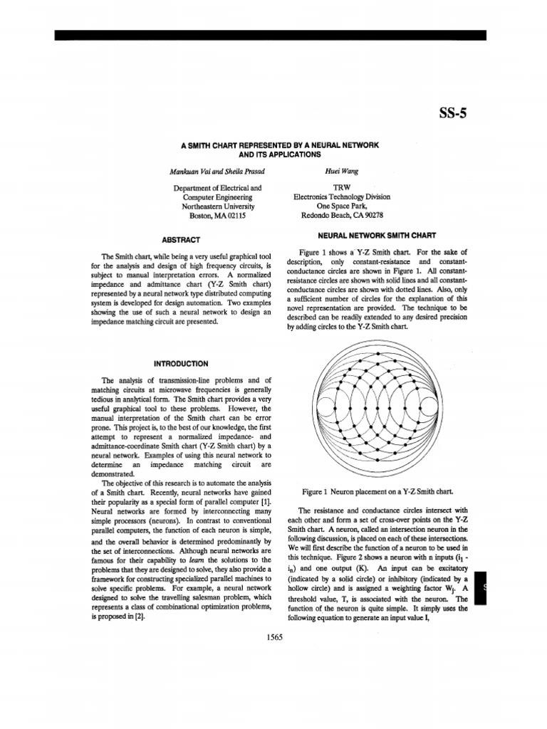 Neural Network for Smith Chart Automation | PDF | Neuron | Inhibitory ...