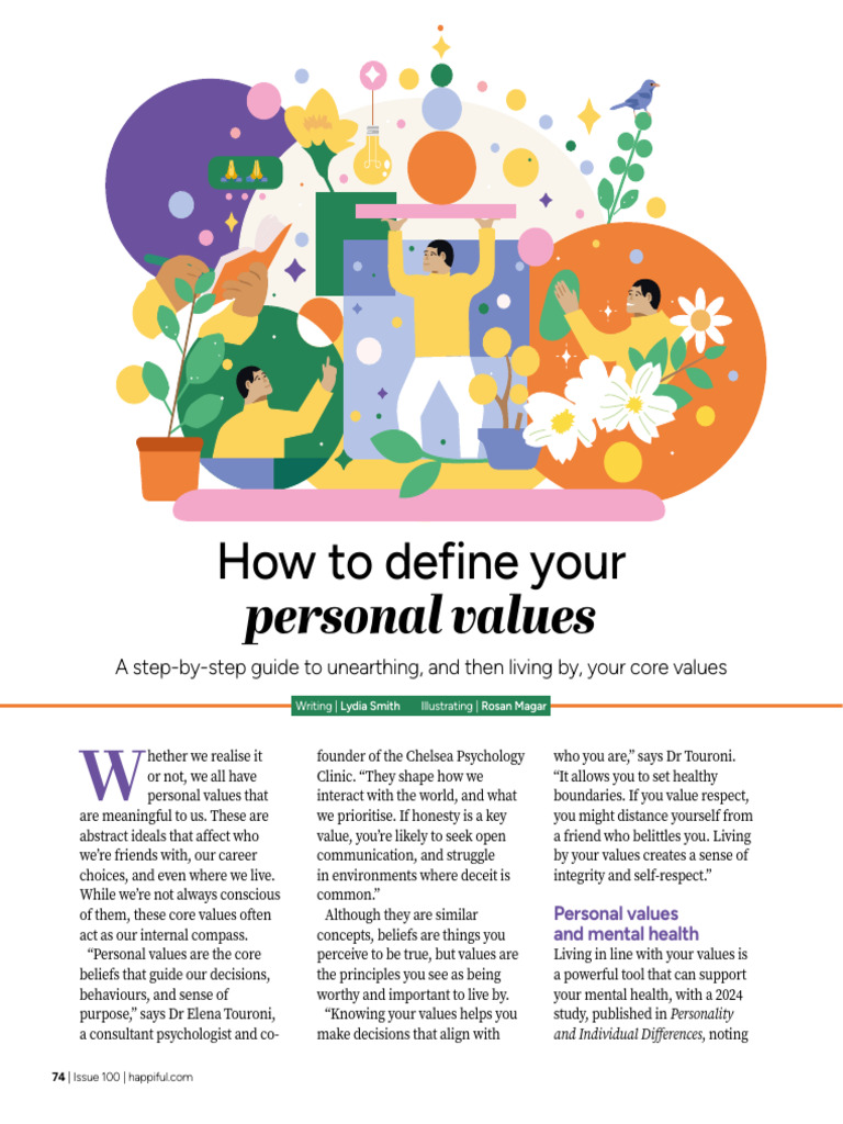 How To Define Your Personal Values | PDF | Well Being | Value (Ethics)