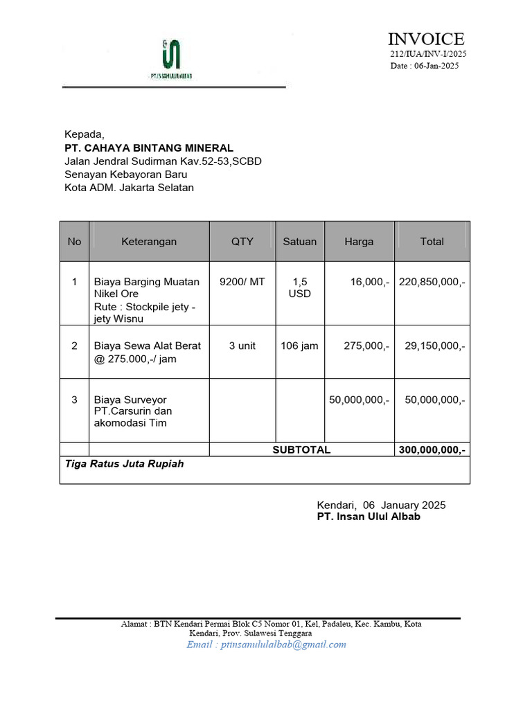 Invoice.iua Cbm | PDF