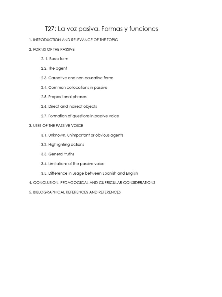 Tema 27 | PDF | Verb | Subject (Grammar)